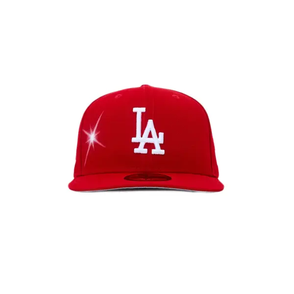 AY EL AY EN Valentine's Day Los Angeles Dodgers Fitted Cap - Red
