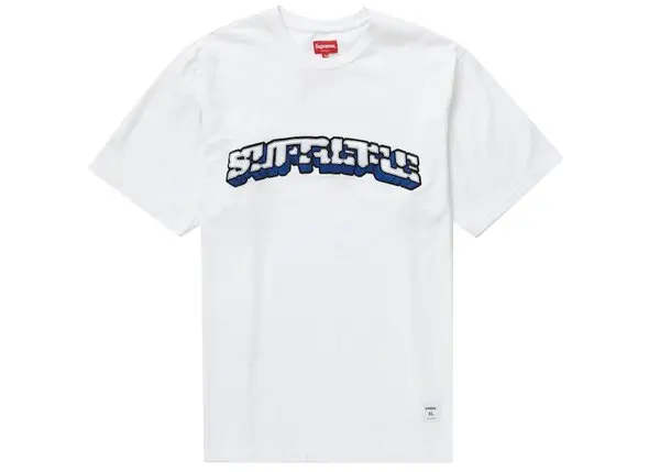 Supreme Block Arc Short Sleeve Top - White