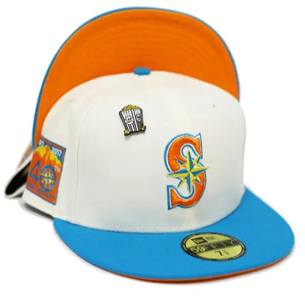 New Era Seattle Mariners 40th Anniversary 59fifty Fitted Cap - White/orange