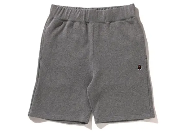 A BATHING APE Ape Head Sweat Short - Grey