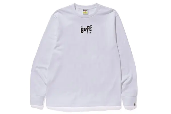 A BATHING APE Sta Illustration Long Sleeve Tee Shirt