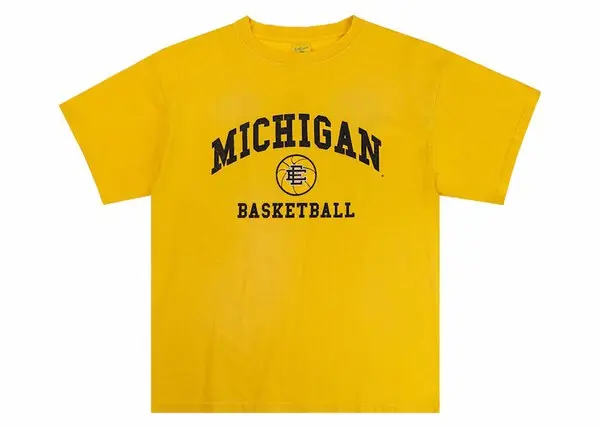 ERIC EMANUEL Ee College Michigan Tee Shirt - Washed Maize