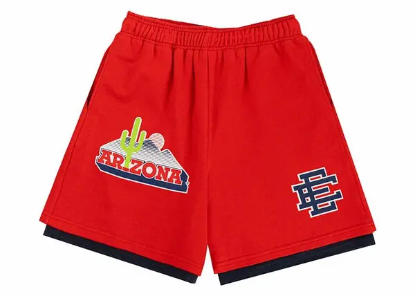 ERIC EMANUEL Ee Double Layer Arizona Short - Red/navy Blue