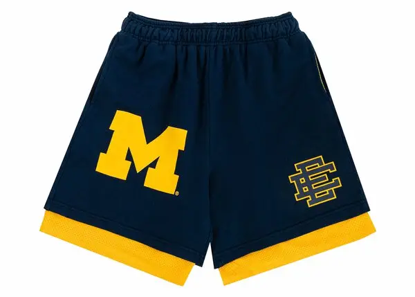 ERIC EMANUEL Ee Double Layer Michigan Short - Blue/maize