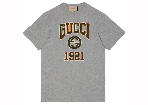 Gucci Logo Print T-shirt - Gray