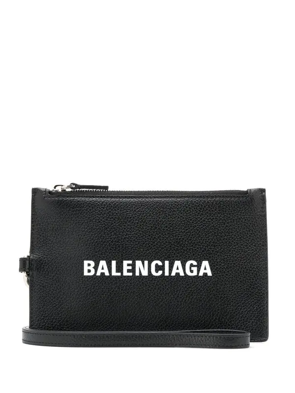 Balenciaga Logo Zip Wallet