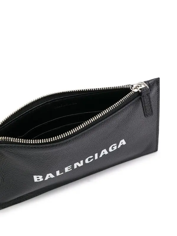Balenciaga Logo Zip Wallet