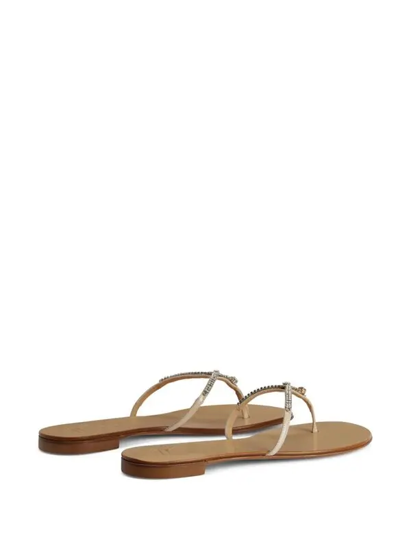 GIUSEPPE ZANOTTI Gentille Leather Sandals - Neutrals