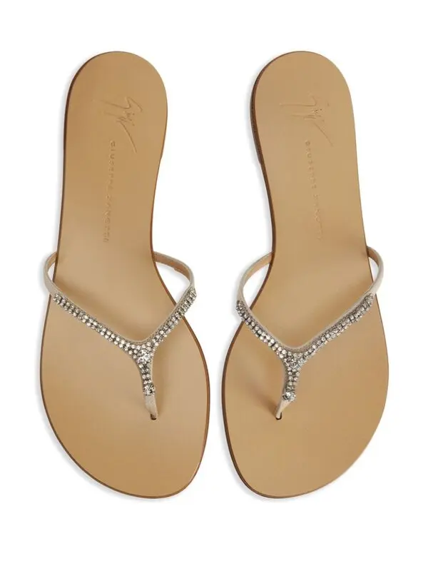 GIUSEPPE ZANOTTI Gentille Leather Sandals - Neutrals