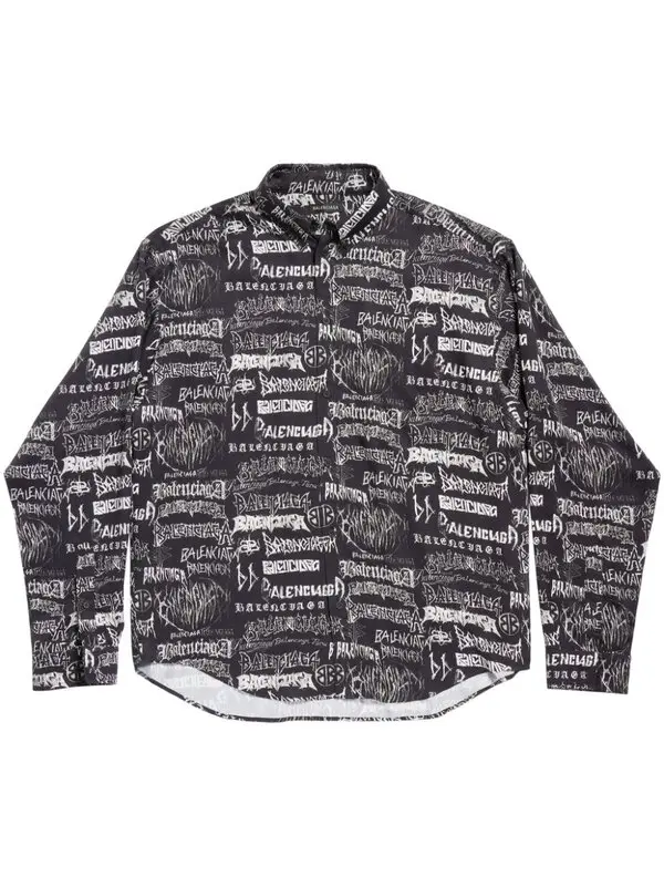 Balenciaga Logo-print Long-sleeves Shirt