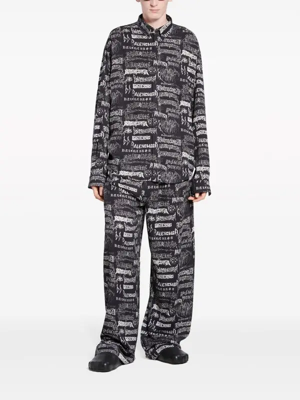 Balenciaga Logo-print Long-sleeves Shirt