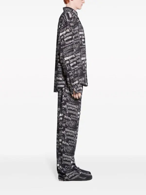 Balenciaga Logo-print Long-sleeves Shirt