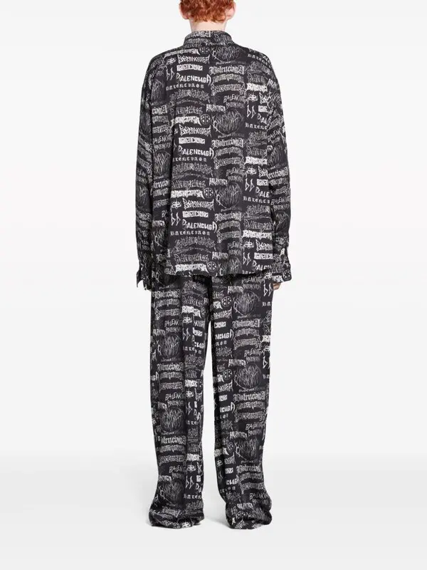 Balenciaga Logo-print Long-sleeves Shirt