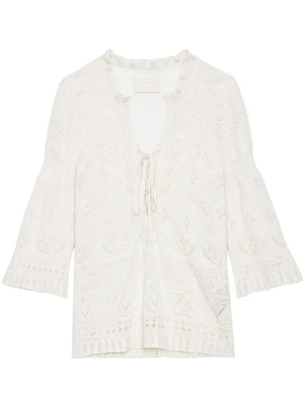 Zadig&Voltaire Taho Openwork-knit Top