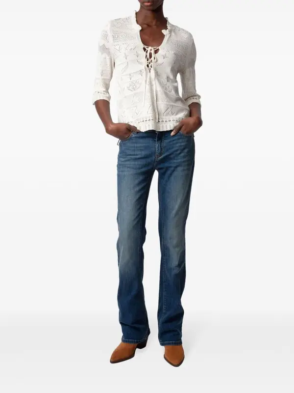 Zadig&Voltaire Taho Openwork-knit Top