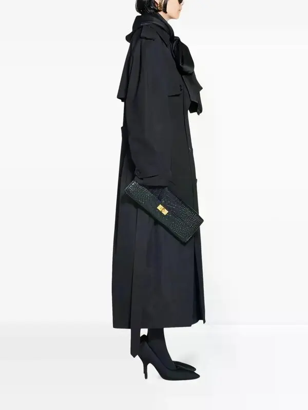 Balenciaga Pussy-bow Double-breasted Trench Coat
