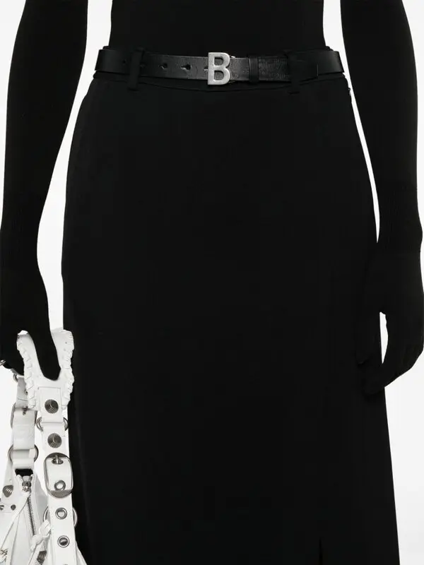 Balenciaga Slit Tailored Maxi Skirt