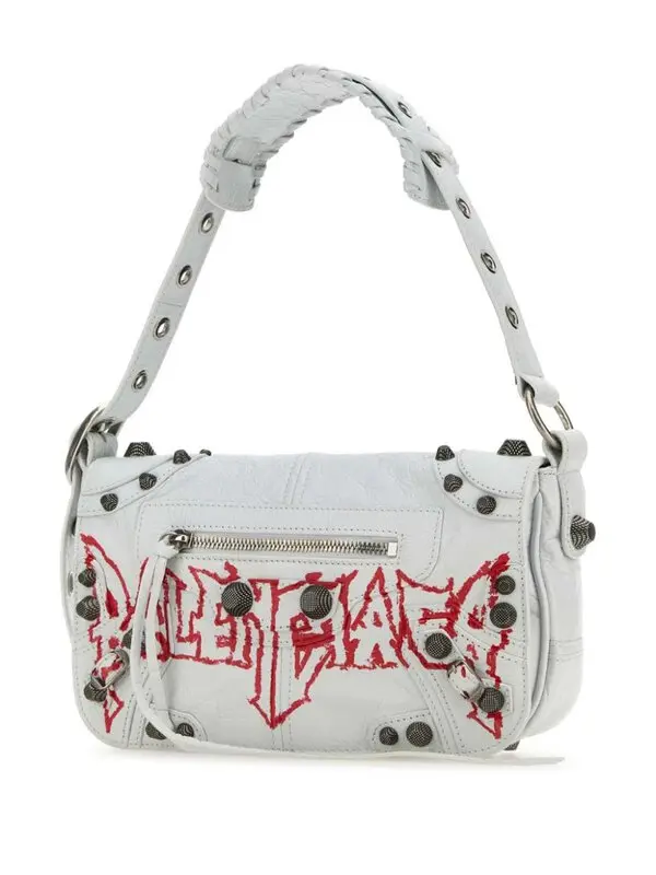 Balenciaga Le Cagole Xs Diy Metal Messenger Bag - White