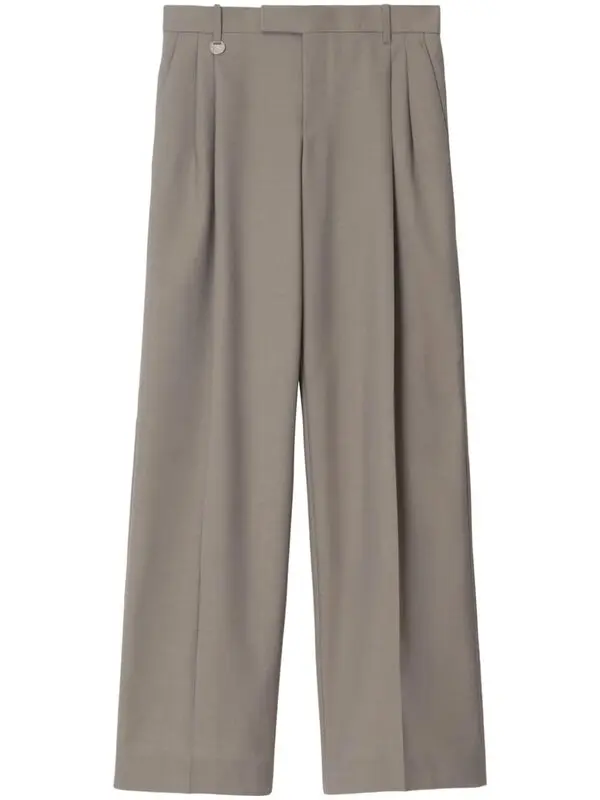 Burberry Wool Tailored Trousers - Neutrals