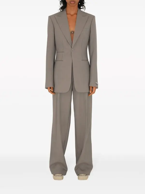 Burberry Wool Tailored Trousers - Neutrals
