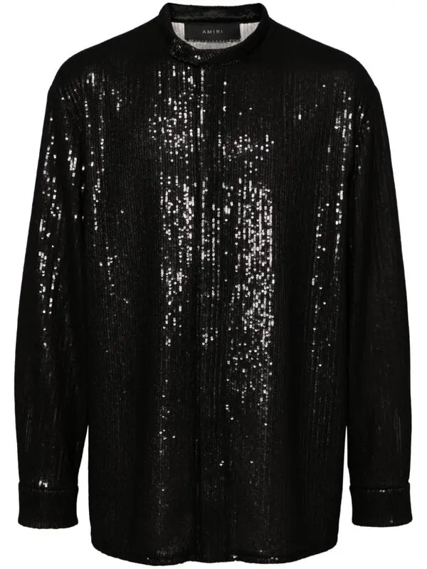 Amiri Sequin-embellished Long-sleeve Shirt