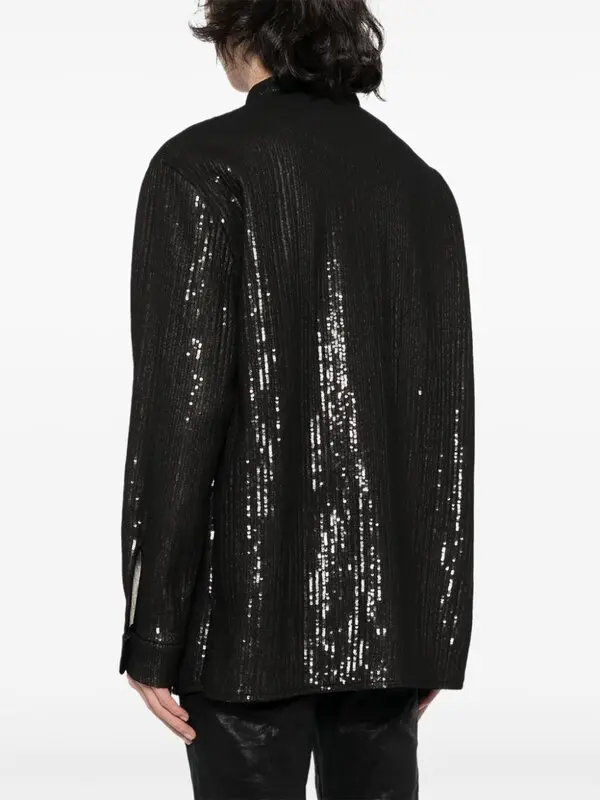 Amiri Sequin-embellished Long-sleeve Shirt