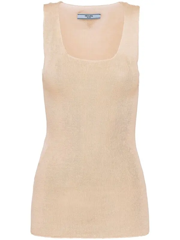 Prada Cotton Ribbed Tank Top
