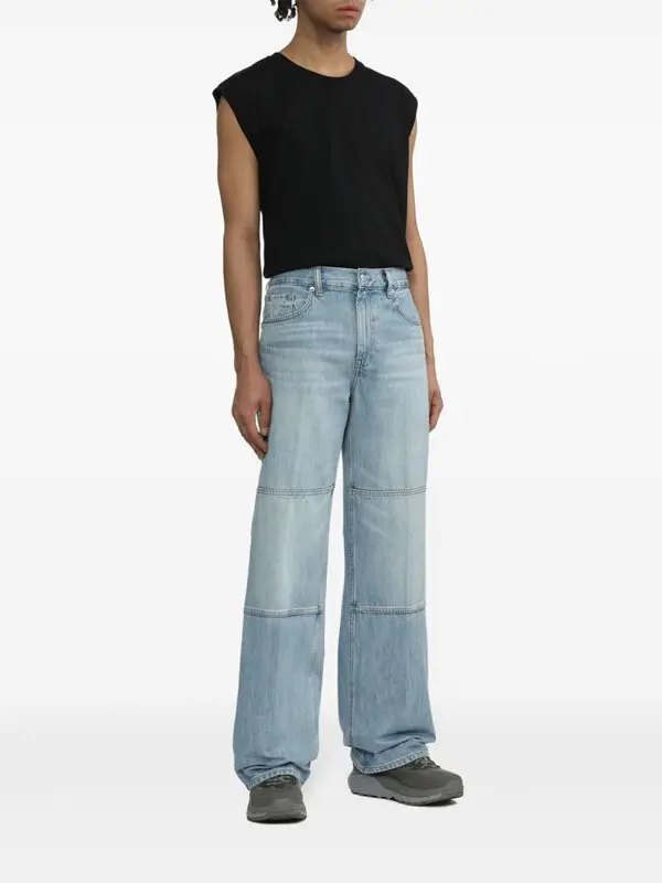 Helmut Lang Mid-rise Wide-leg Jeans - Blue