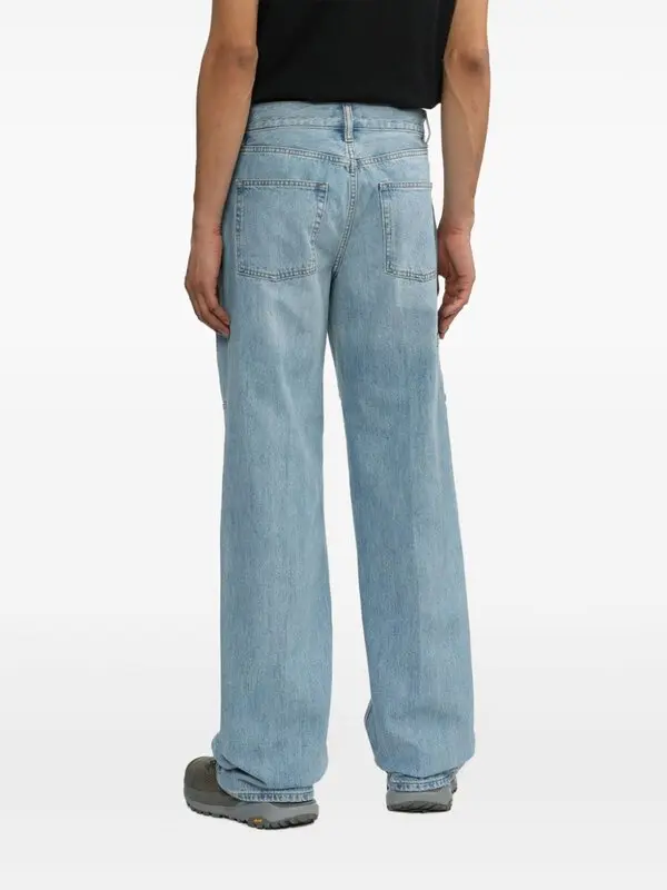 Helmut Lang Mid-rise Wide-leg Jeans - Blue