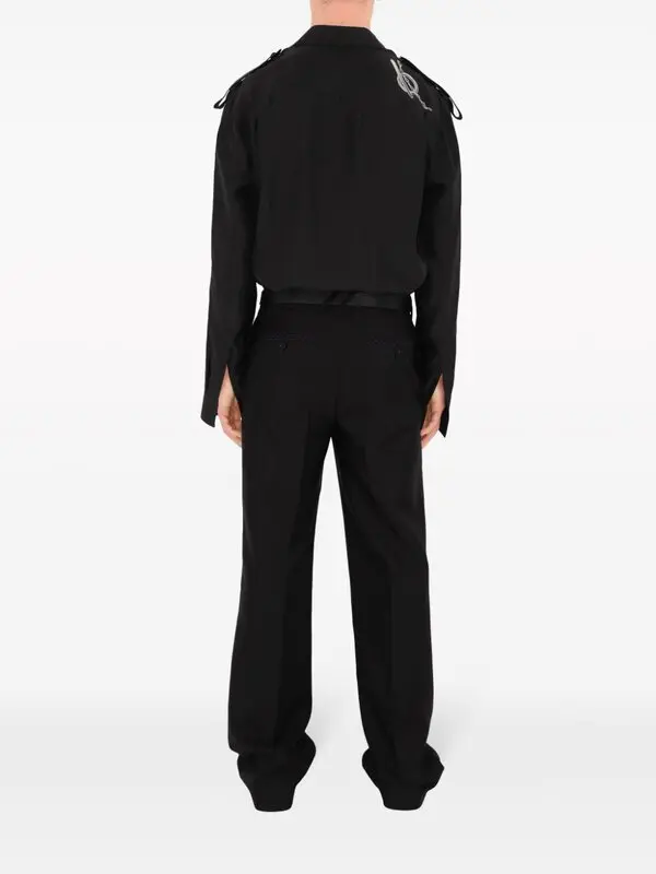 Burberry Knight Hardware-print Shirt - Black