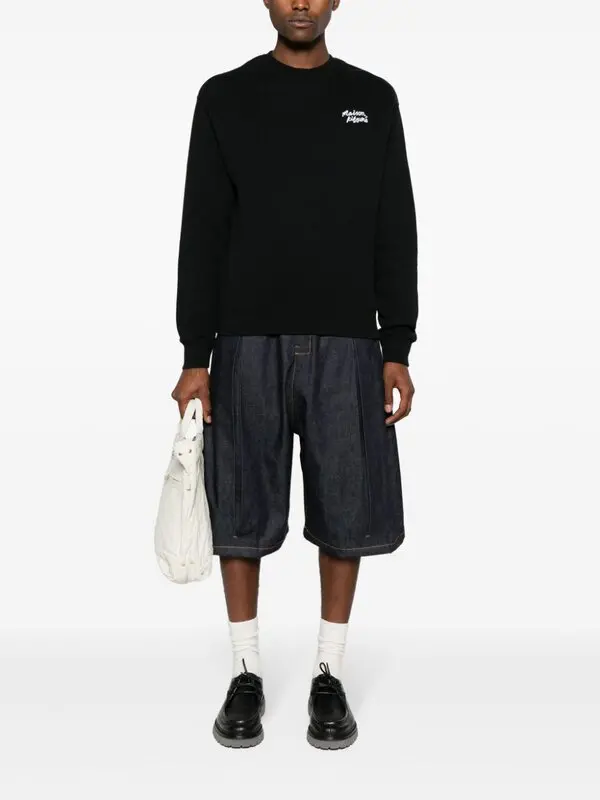 Maison Kitsuné Logo-embroidered Cotton Sweatshirt