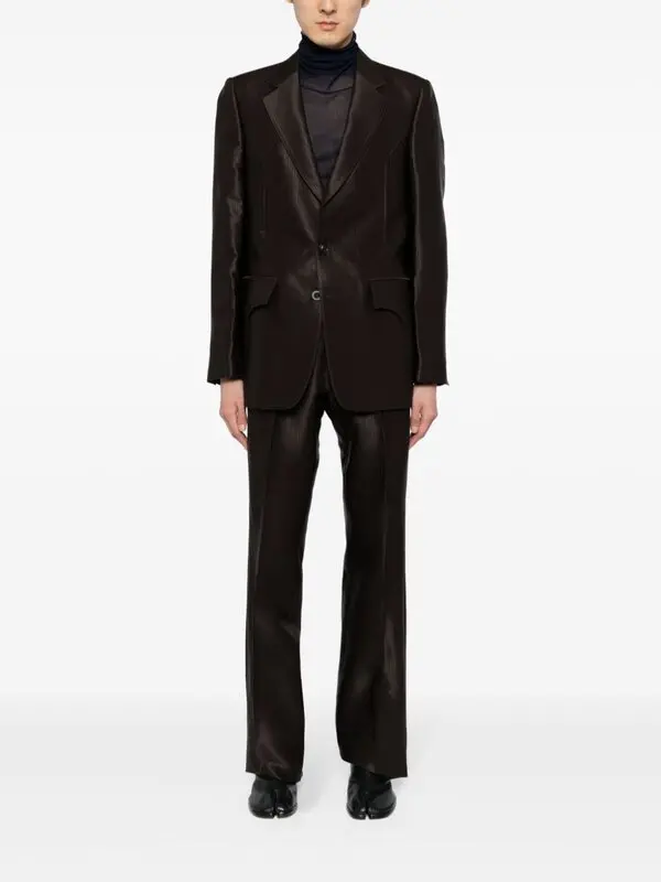 MAISON MARGIELA Herringbone Straight-leg Trousers - Brown