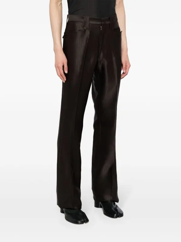 MAISON MARGIELA Herringbone Straight-leg Trousers - Brown