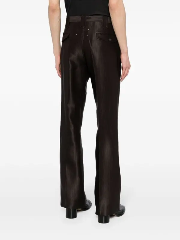 MAISON MARGIELA Herringbone Straight-leg Trousers - Brown