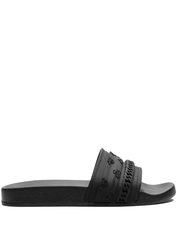 Amiri Bandana Chain Molded Slides - Black | Editorialist display picture 3