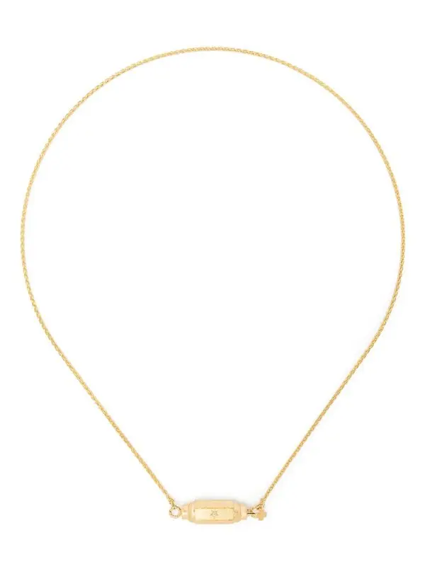 MARIE LICHTENBERG 18kt Yellow Micro Locket Diamond Necklace - Gold