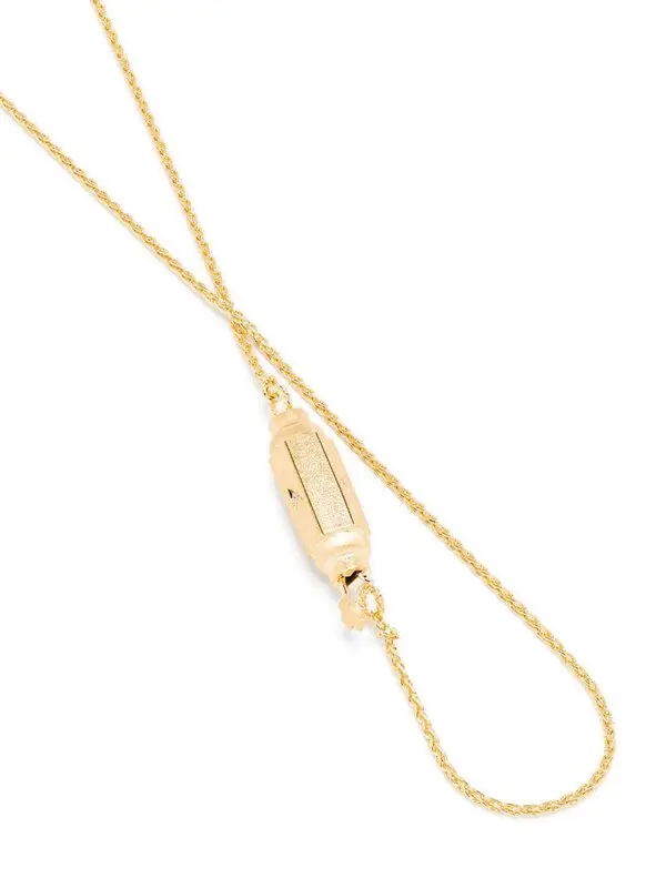 MARIE LICHTENBERG 18kt Yellow Micro Locket Diamond Necklace