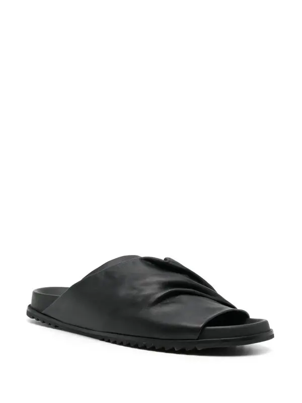 Rick Owens Morbius Granola Leather Sliders