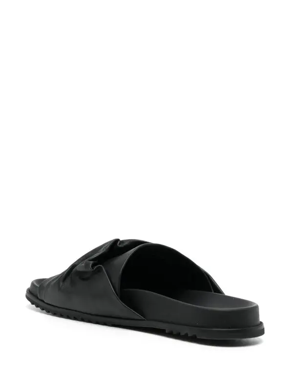 Rick Owens Morbius Granola Leather Sliders