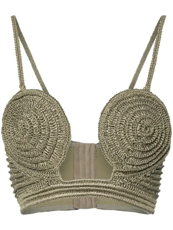 Cult Gaia Viviana Crochet Bustier