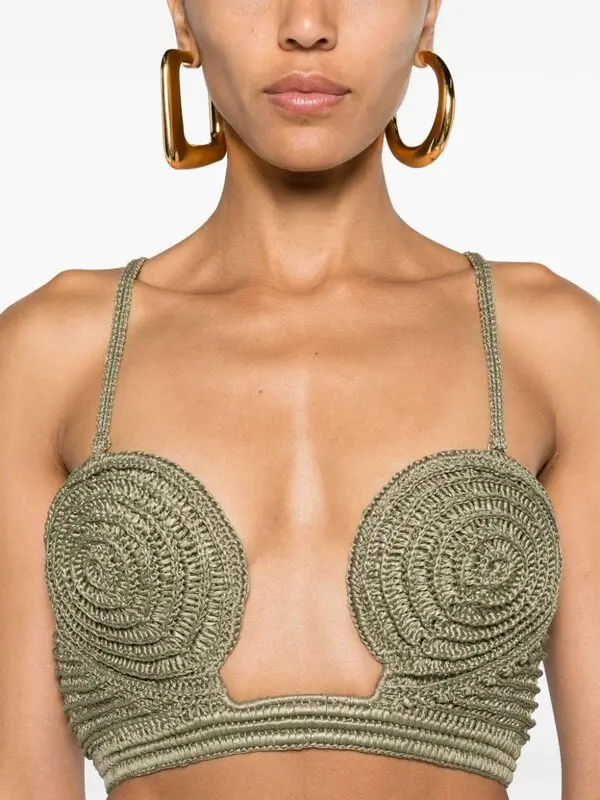 Cult Gaia Viviana Crochet Bustier
