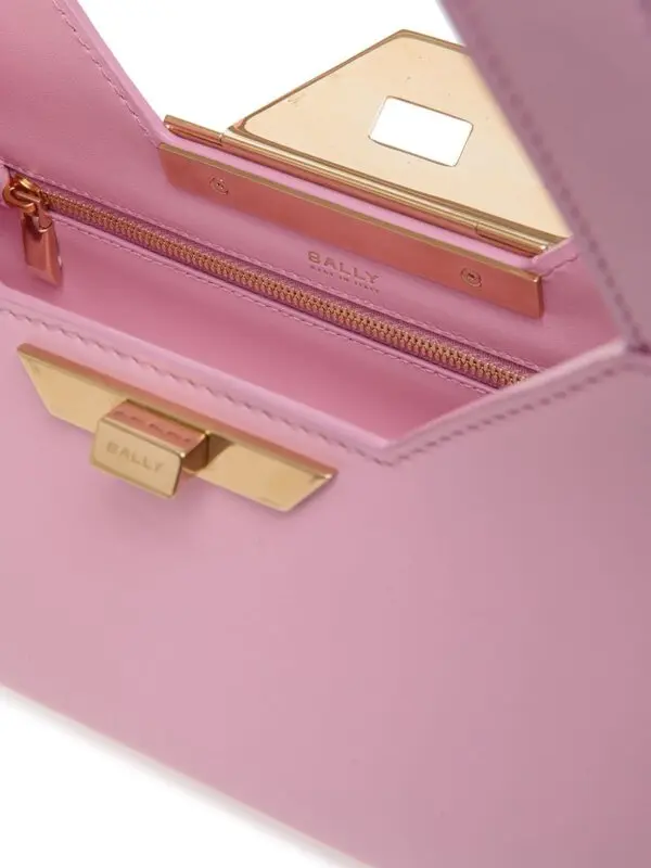 BALLY ピンク ストライプ ビジネスバッグ Bally Trilliant Small Shoulder Bag - Pink | Editorialist
