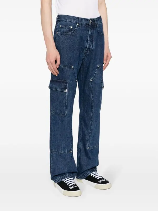 Palm Angels Frame Straight-leg Cargo Jeans