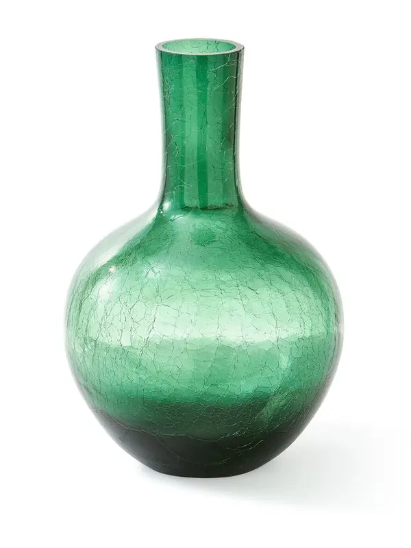 POLSPOTTEN Large Ball Body Glass Vase - Green