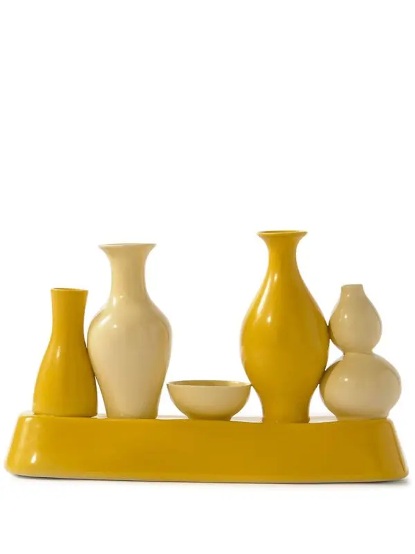 POLSPOTTEN Shangai Porcelain Vase - Yellow