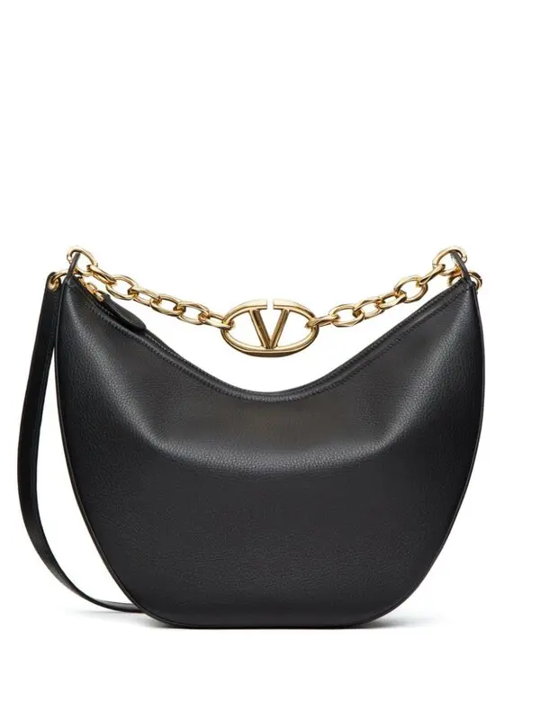 Valentino Garavani Vlogo Moon Medium Shoulder Bag - Black