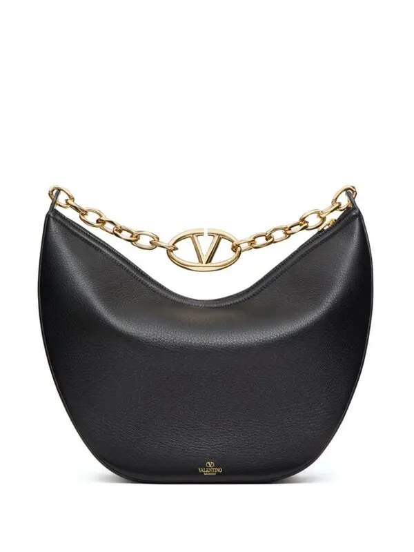 Valentino Garavani Vlogo Moon Medium Shoulder Bag - Black