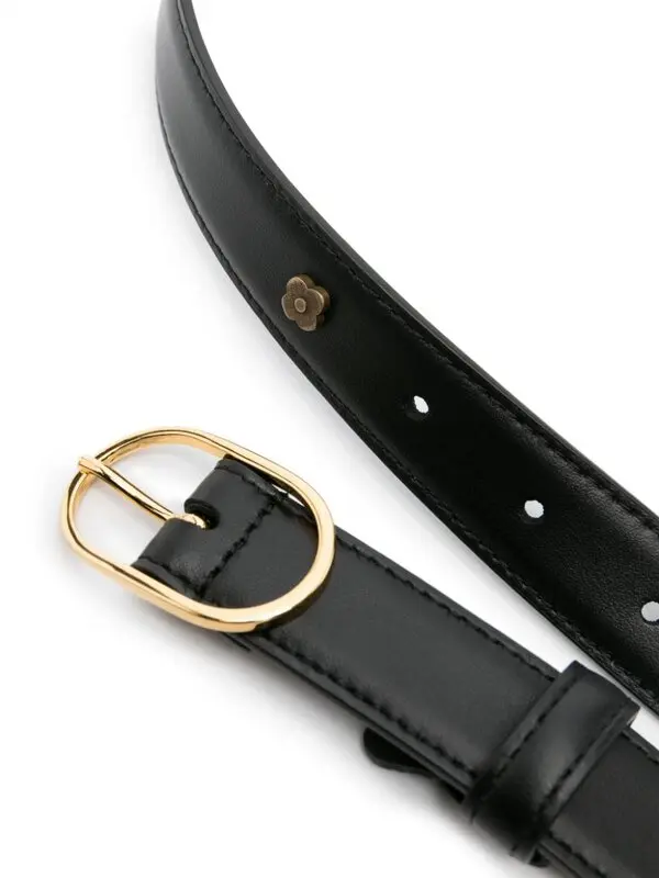 LARDINI Logo-plaque Leather Belt