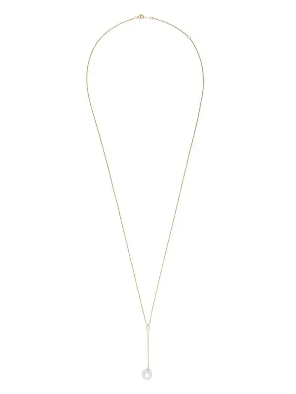 Mizuki 14kt Yellow Pearl And Diamond Necklace - Gold