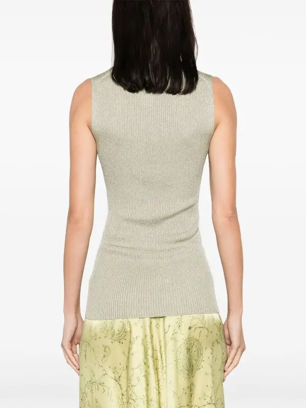 Fabiana Filippi Ribbed-knit Tank Top - Green